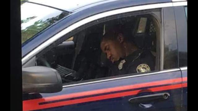 Police officer caught sleeping on job