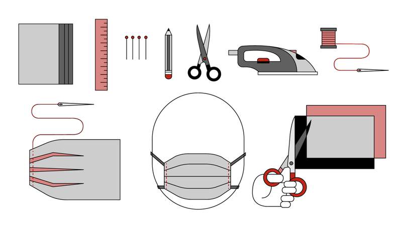 Here are step-by-step instructions on how to make your own face mask